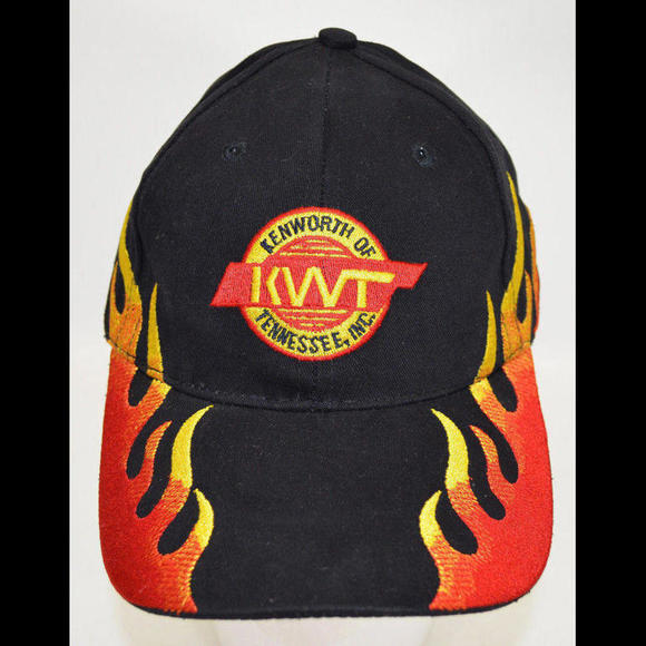 Accessories | Kwt Kenworth Of Tennesseeinc Cap Black Red Flames ...